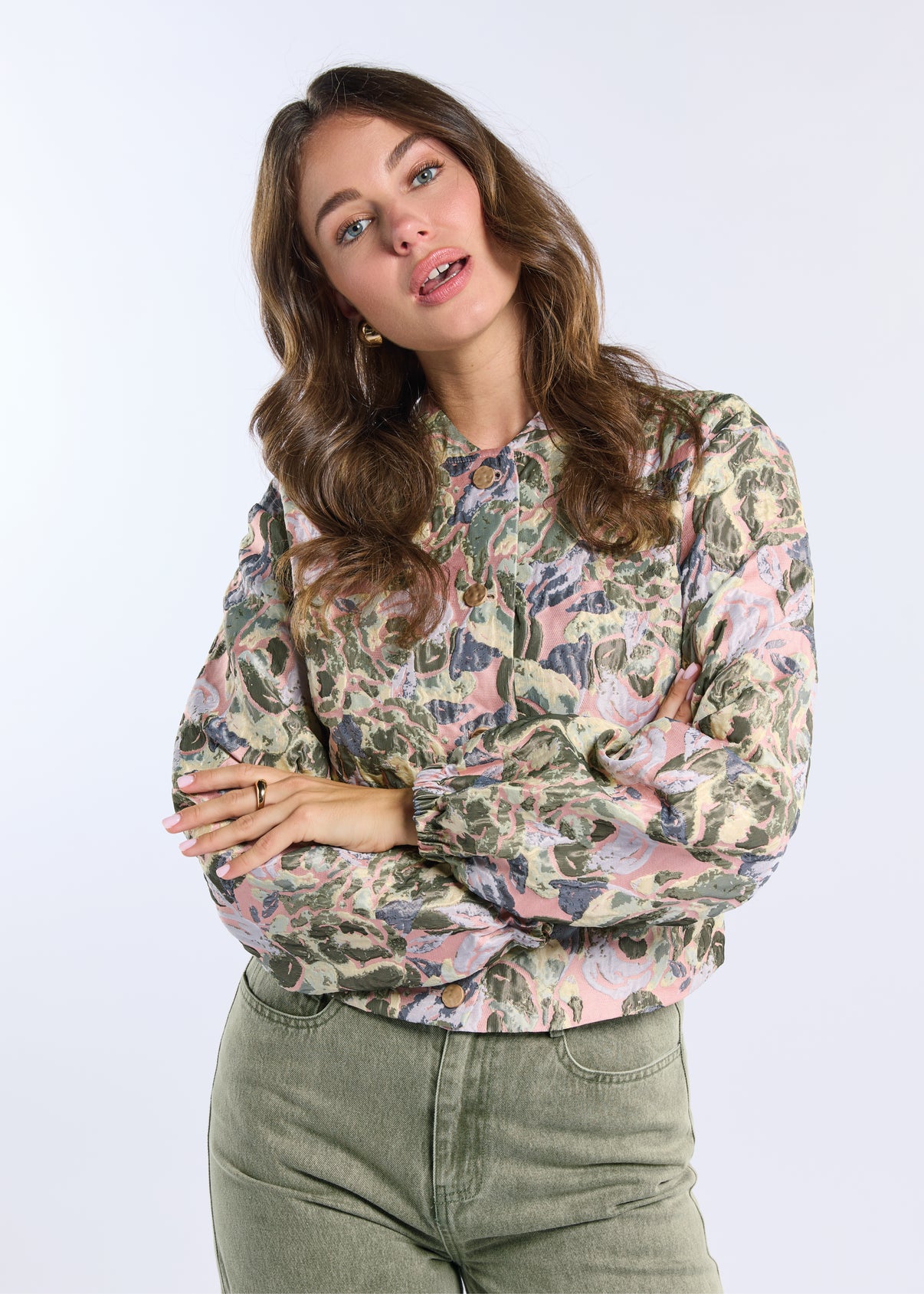 Lola Jacket Pink-Green – Freebirdicons