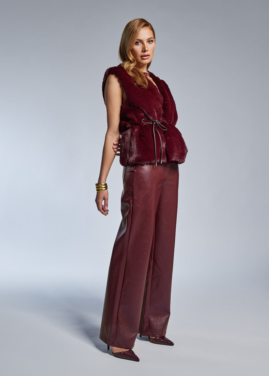 Patty Wide Pants Wine red – Freebirdicons